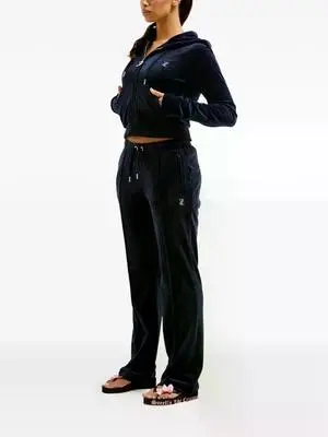Juicy Couture Diamanté Velour Track Pants - Blue