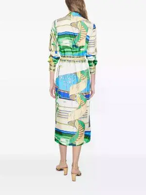 Tory Burch Printed Silk Twill Shirtdress