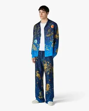 Casablanca Astrology Long Sleeve Silk Shirt