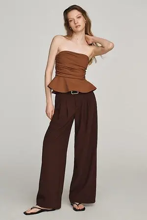 Susana Monaco Flared Tube Top - Brown