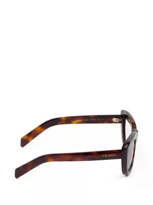 Prada Rectangular Acetate Sunglasses - Brown