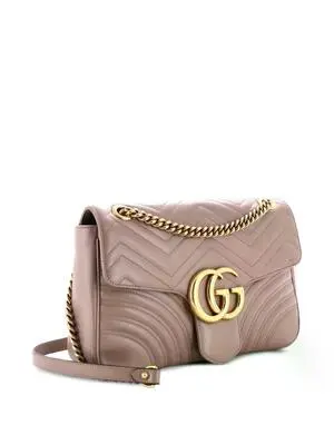 Gucci Gg Marmont Matelassé Leather Medium Shoulder Bag - Neutrals