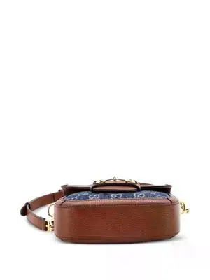 Gucci Horsebit 1955 Gg Denim Mini Shoulder Bag