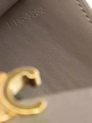 Celine 2022 Shiny Calfskin Triomphe Flap Wallet Small Wallets