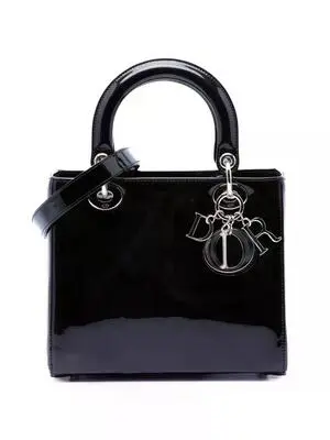 Dior Patent Leather Lady Satchel - Black