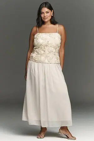 English Factory Twofer Midi Dress - Neutral