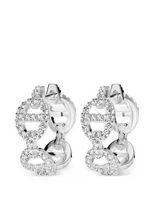 APM MONACO Pavé Marine Link Earrings - Silver