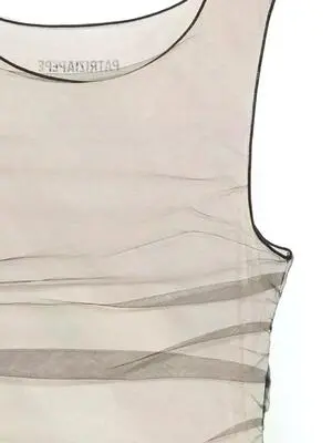 Patrizia Pepe Ruched Mesh Tank Top