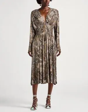 GAELLE PARIS Paisley Print Midi Dress