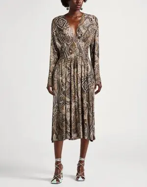 GAELLE PARIS Paisley Print Midi Dress