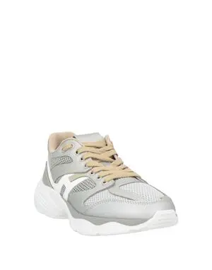 Hogan Leather And Textile Fiber Sneakers - Silver