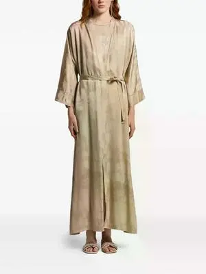 Peserico Belted Tie-dye Maxi Dress