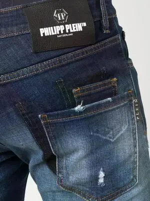 Philipp Plein Super Straight Stonewash Distressed Jeans