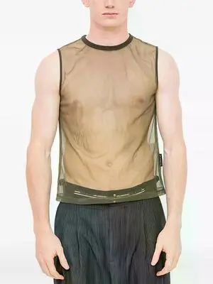 Andersson Bell Mesh Sleeveless T-shirt - Green
