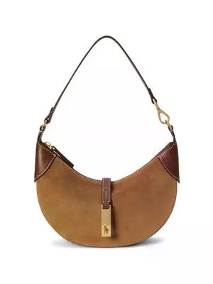 Polo Ralph Lauren Mini Polo Id Suede Shoulder Bag - Neutrals