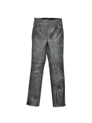 MITILIANE COUTURE Croc-embossed Leather Trousers
