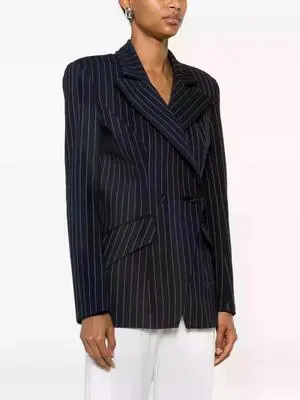MITILIANE COUTURE Double-breasted Pinstripe Blazer