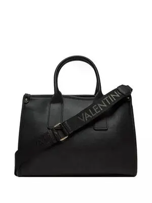 MARIO VALENTINO Foxy Re Logo-embossed Tote Bag - Black