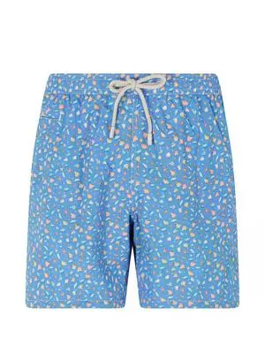 MC2 SAINT BARTH Shell Print Swim Shorts - Blue