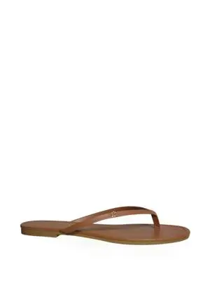 Ralph Lauren Logo Plaque Flip-flop Sandals - Brown