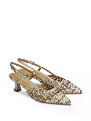 PEDRO MIRALLES Mantua Woven Slingback Pumps