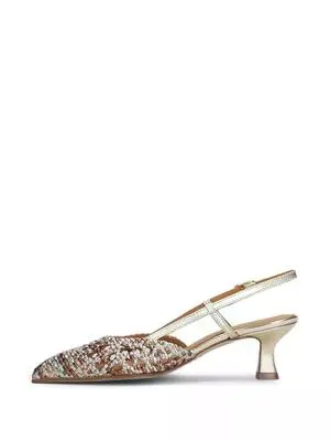 PEDRO MIRALLES Mantua Woven Slingback Pumps