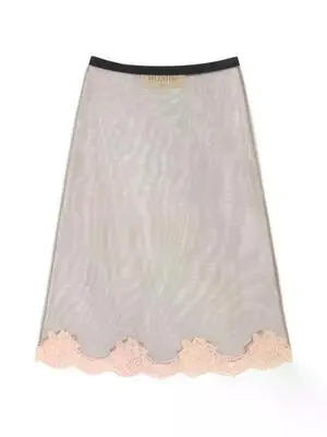 Valentino Garavani Tulle Midi Skirt - Grey