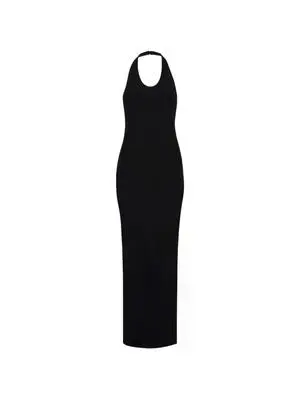 LA GALPA Aziza Backless Halterneck Maxi Dress - Black