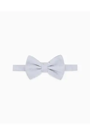Giorgio Armani Pure Silk Knotted Bow Tie - Grey