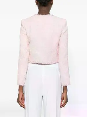 SELF-PORTRAIT Sequin-embellished Bouclé Cropped Jacket