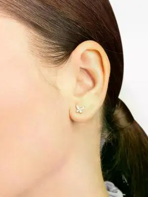 APM MONACO Butterfly Crystal Stud Earrings