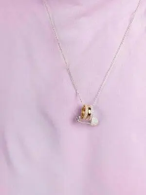 APM MONACO Safety Pin Pavé Crystal Necklace