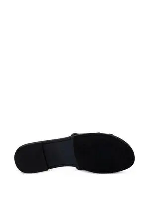 Dkny Logo Patch Mesh Sandals