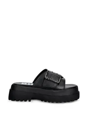 BUFFALO Pluto Slide Buckle Sandals - Black