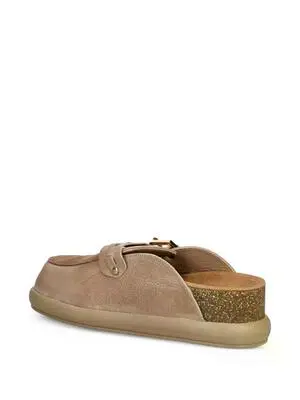BOHONOMAD Buckle-fastening Leather Mules