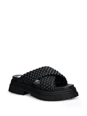 BUFFALO Lennox Braided Crossover-strap Sandals