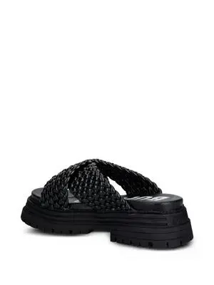 BUFFALO Lennox Braided Crossover-strap Sandals