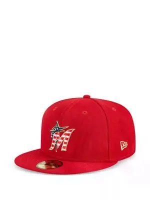 New Era Miami Marlins Embroidered Logo Cap - Red
