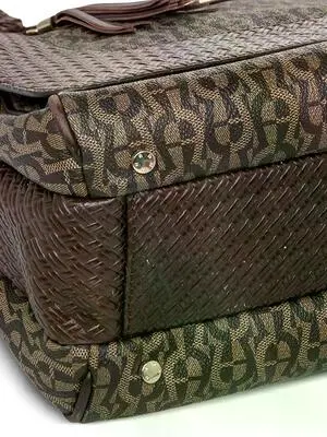 AIGNER Coated Canvas Monogram Tote Bag
