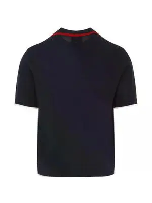 Casablanca Logo-embroidered Zip-up Polo Shirt - Blue