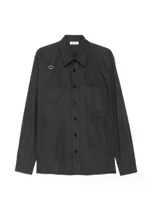 Alexander McQueen Harness-detail Patch-pocket Overshirt - Grey