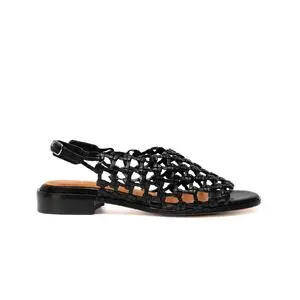 NAGUISA Mogan Open-toe Sandals With Hand-knotted Goatskin