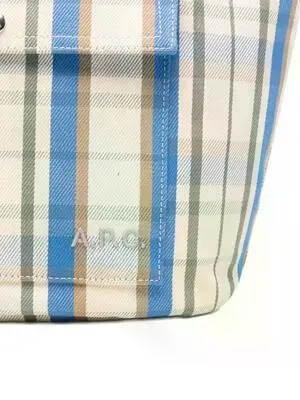 A.p.c. Check-pattern Flap-pocket Tote Bag