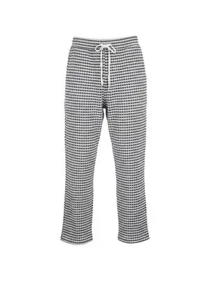 CHE Drawstring-detail Patterned Trousers