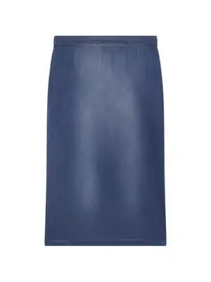 Acne Studios Drawstring Logo Print Midi Skirt