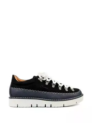 FRACAP Contrast-stitch Lace-up Boots - Black