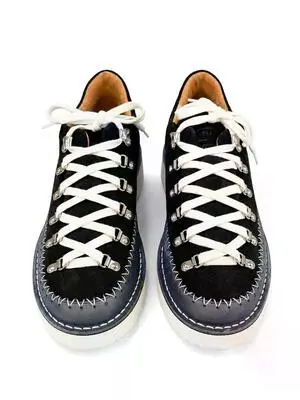 FRACAP Contrast-stitch Lace-up Boots