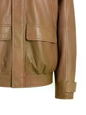 N°21 Leather High-neck Jacket