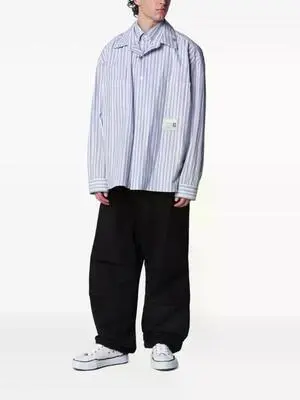 Mihara Yasuhiro Striped Double-collar Shirt