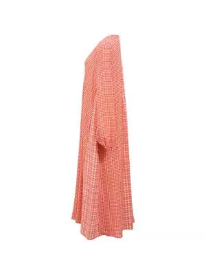 Stine Goya Leila Plaid Textured Dress - Orange